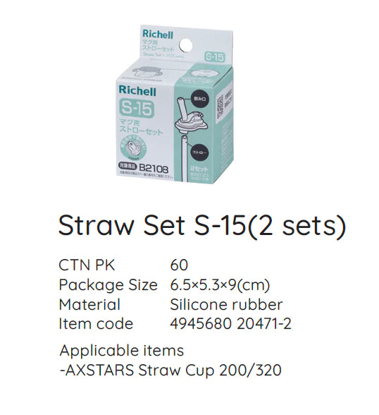 Richell Axstars Straw Cup Replacement Straw S-15 – Baby Hub Philippines