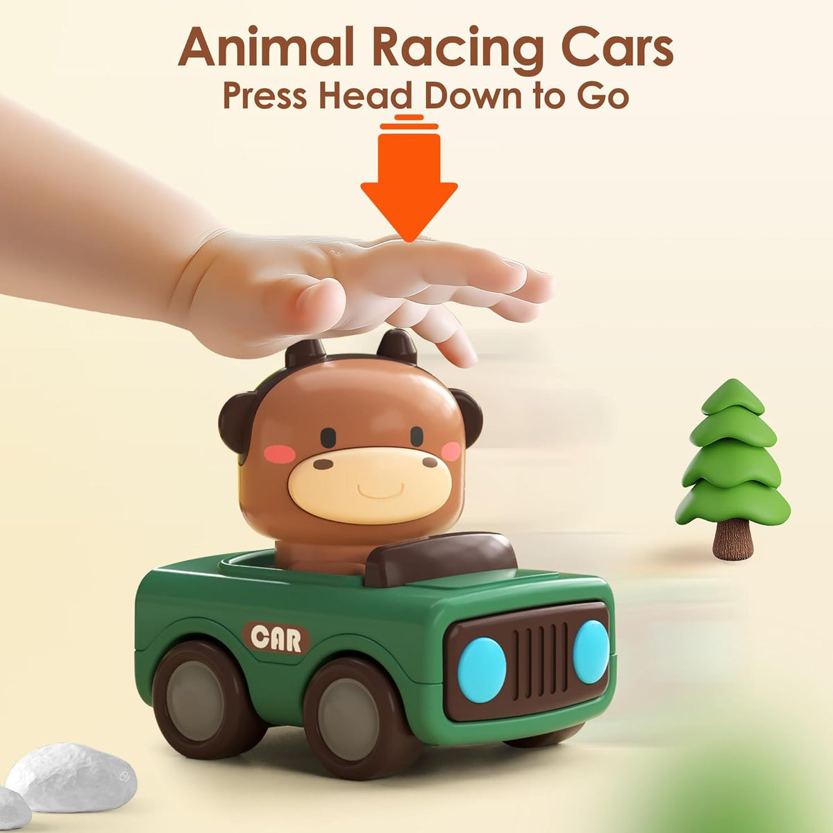 The Kiddie Concept Press and Go Animal Toy Car – Baby Hub Philippines