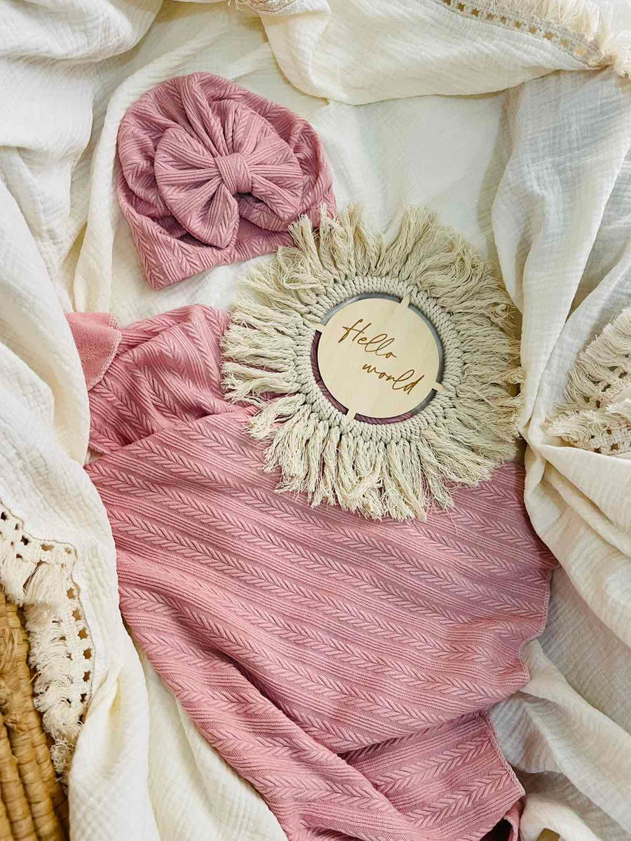 Blooming Wisdom Boho Wooden Hello World and Monthly Milestone Card Set ...